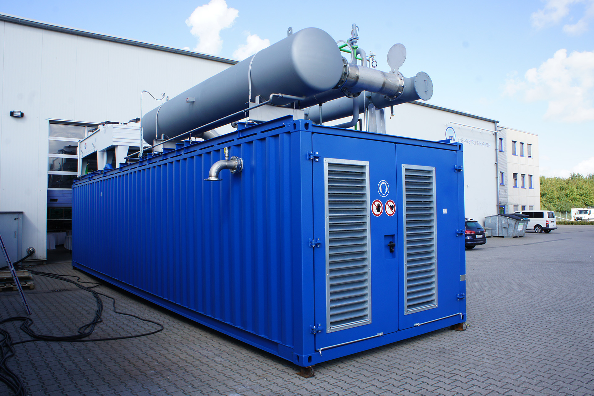 Container-BHKW - Enkotherm - hocheffiziente Wärmenutzung